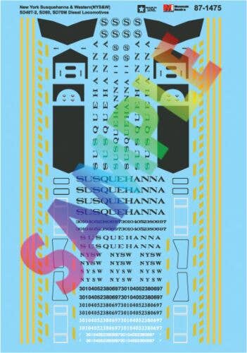 Microscale - Railroad Decal Set - New York Susquehanna & Western NYSW ...