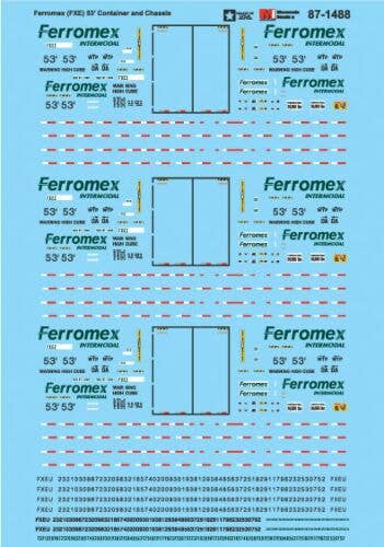 Microscale - Railroad Decal Set - Ferromex FXE 53' Container and ...