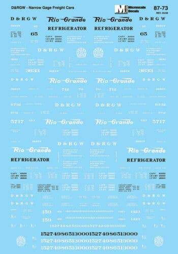 Microscale - Railroad Decal Set - Denver & Rio Grande Western Narrow ...