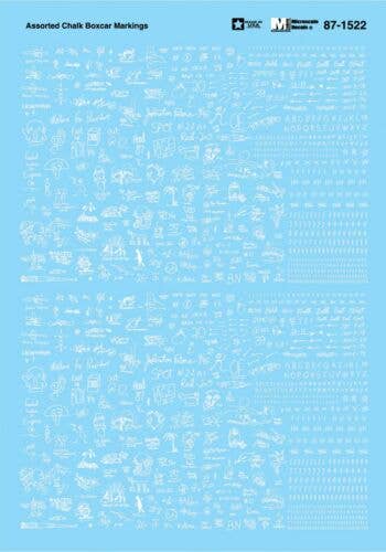 Microscale - Railroad Decal Set - Assorted Chalk Boxcar Markings - 460 ...