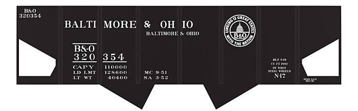 Tichy - Railroad Decal Set 6-Pack - Baltimore & Ohio Class N17 USRA 2 ...