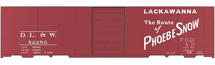 Tichy - Railroad Decal Set 6-Pack - Delaware, Lackawanna & Western 40' Steel Single-Door Boxcar ...