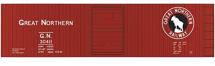 Tichy - Railroad Decal Set 6-Pack - Great Northern 40' Double-Sheathed ...