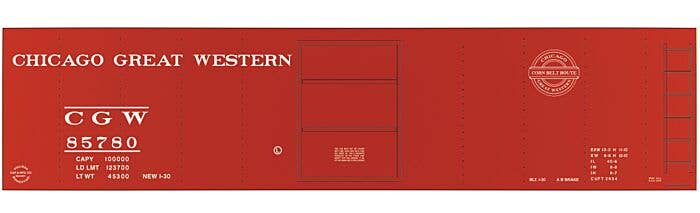 Tichy - Railroad Decal Set 6-Pack - Chicago Great Western 40' Single ...