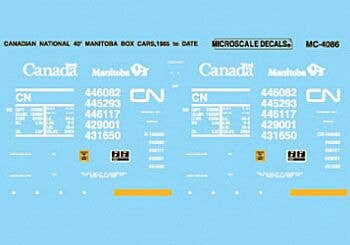 Microscale - Railroad Decal Set - CN - 40' Boxcars 1985+ - 460-604086