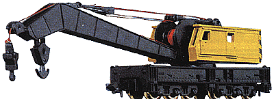 Model Pwr - Railroad Work Car w/Crane - Santa Fe - 490-3162