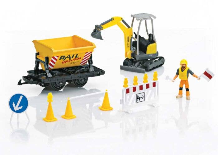 LGB - Railworks Work Train Accessory Set - Wheel Loader, Figure, Side ...