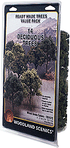 Woodland - Ready Made Value Pack Trees - Deciduous - Mixed Green 3/4 ...