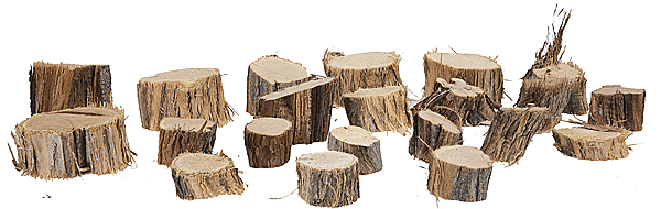 Timberline - Real Wood Tree Stump - 3/4 x 1-1/4" 1.9 x 3.2cm - 710-20TS