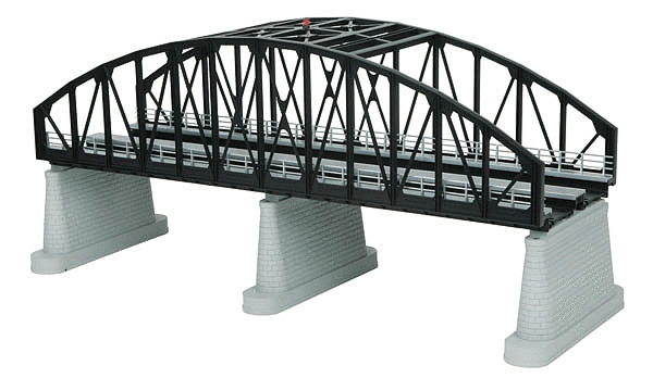 MTH - RealTrax 2-Track Steel Arch Bridge - Black - 507-401060