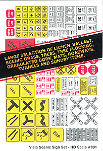 Vista Scenic Hobby Production - Road/Trackside Sign Set - 767-991
