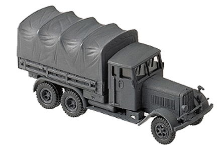 Herpa - Roco Mini-Tanks Former German Army WWII - Light Trucks - Henschel Type 33 D1/G1 Covered ...