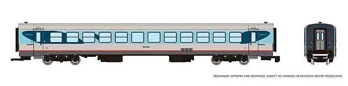 Rapido - Rohr RTL Turboliner Coach - Ready to Run - Amtrak No Number ...