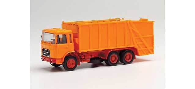 Herpa - Roman Diesel Garbage Truck - MiniKit - Orange, Red - 326-13833