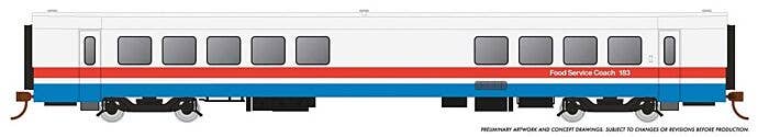Rapido - RTL Turboliner Coach-Snack Bar - Ready to Run - Amtrak 183 ...