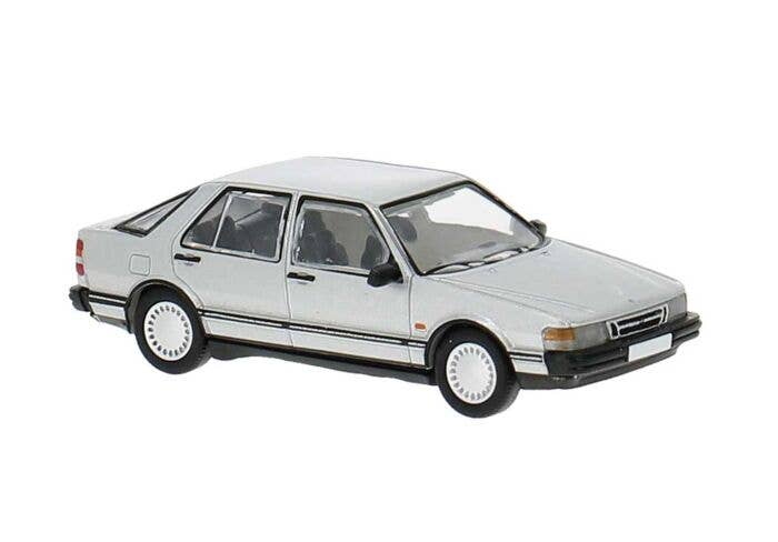 Brekina - Saab 9000 CC Sedan - Assembled - Silver - 175-PCX870190
