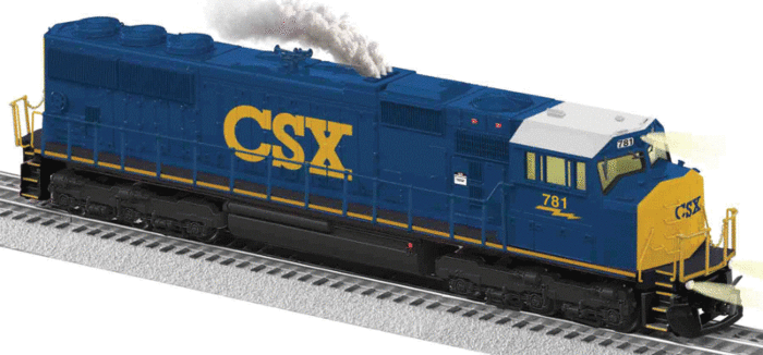Lionel - Scale EMD SD70MAC - 3-Rail w/Legacy RailSounds, Control & Smoke - CSX #781 (Dark Future ...