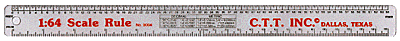 CTT Inc - Scale Ruler - 1:64 (S) Scale - 233-9064