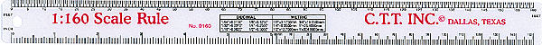 CTT Inc - Scale Ruler - 1:160 (N) Scale - 233-9160