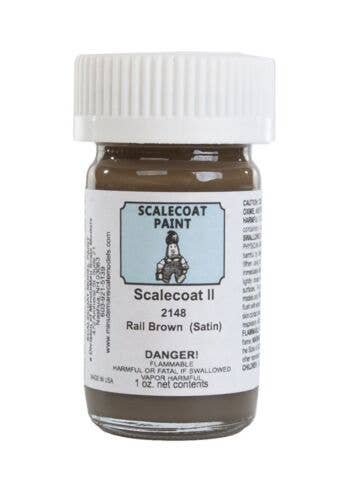 Scalecoat - Scalecoat II Railroad Paint 1oz 29.6ml - Rail Brown Satin ...