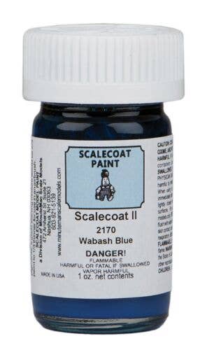 Scalecoat - Scalecoat II Railroad Paint 1oz 29.6ml - Wabash Blue - 640 ...