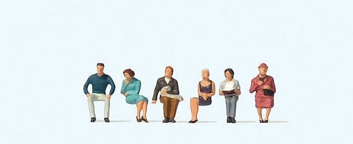 Preiser - Seated People - pkg(6) - 590-73000