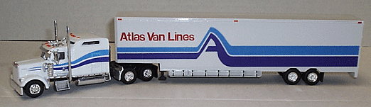 TnS - Semi Truck Kenworth W900L Sleeper Cab w/53' Moving Van Trailer ...