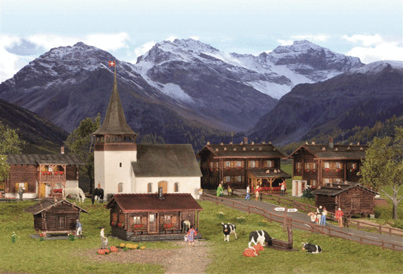 Kibri - Sertig-Dorfli 7-Building Village Set - Kit - 405-38010