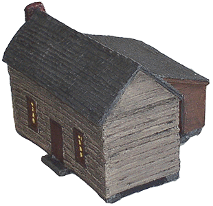 JR Min - Settler's Cabin (Unpainted Resin Castings) - 346-H1302