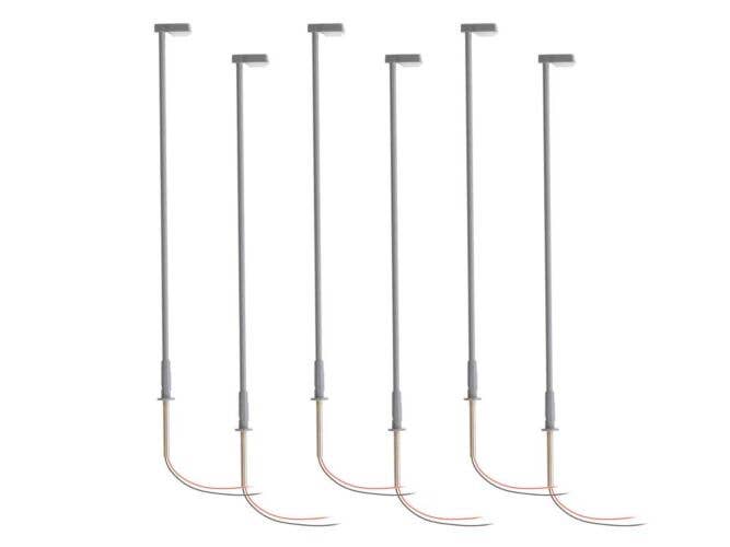 Lionel - Short-Arm Highway Warm White LED Street Light/Lamp 6-Pack ...