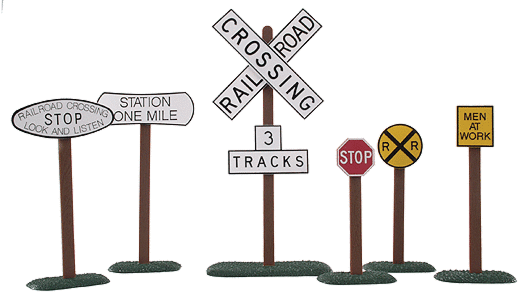 Life-Like - Sign Assortment - Rail & Road Signs - 433-1809