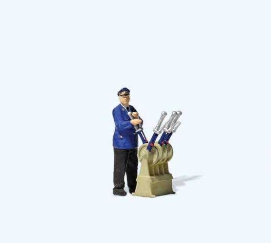 Preiser - Signal Box/Interlocking Tower Worker w/Signal Levers ...