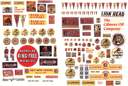 JL Innov - Signs - Vintage Gilmore Gas Signs 1930s-40s pkg(107) - 361-372