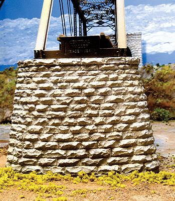 Chooch - Single-Track Cut Stone Bridge Pier w/Pointed End - 4-5/8 x 1 x ...