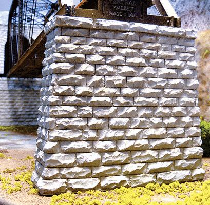 Chooch - Single-Track Cut Stone Bridge Pier w/Rectangular Base - 3-3/4 ...