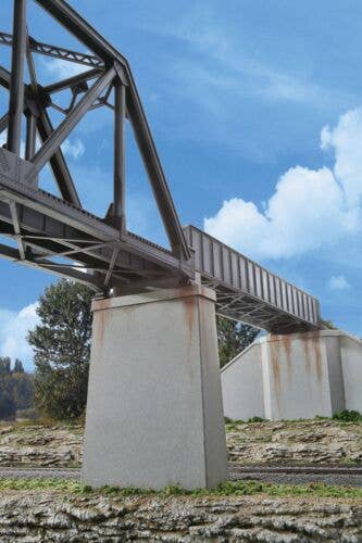 Walthers - Single-Track Railroad Bridge Concrete Piers pkg(2) - Kit - 5 ...