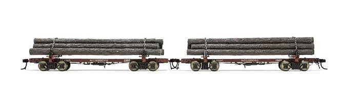Rivarossi - Skeleton Log Car with Load 2 Pack - Ready-to-Run - McCloud ...