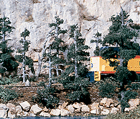 Woodland - Small Tree Kits - Pine - Columnar Pines 4-1/2" 11.2cm Tall ...