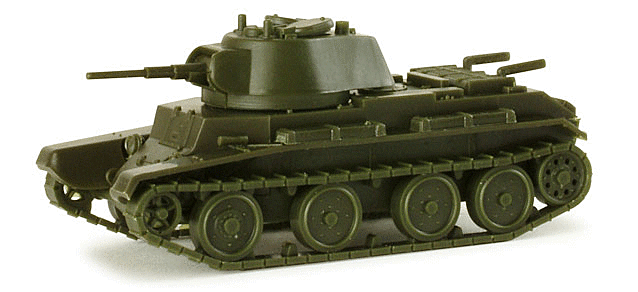 Herpa - Soviet Union 1935-WWII - Light Tanks - BT-7 Fast Tank - Late w ...
