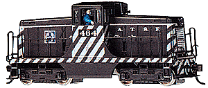 Bachmann - Spectrum GE 44-Ton Diesel Switcher - ATSF Zebra Stripe #464 ...