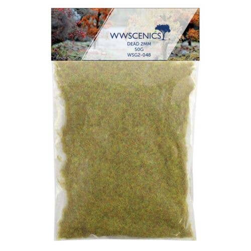 Peco - Static Grass 1/16" 2mm - Dead 1.8oz 50g - 552-WSG2048
