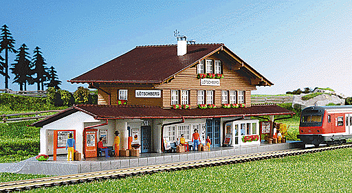 Kibri - Station "Lotschberg" - 13-5/8 x 4-13/16 x 4-13/16" 34 x 12 x ...