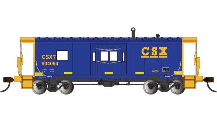 Bachmann - Steel Bay-Window Caboose - Ready to Run - Silver Series(R) - CSX #904094 (blue ...