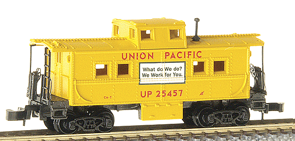 MicroTrain - Steel Caboose; Union Pacific #25457 (Armour yellow, red, w ...