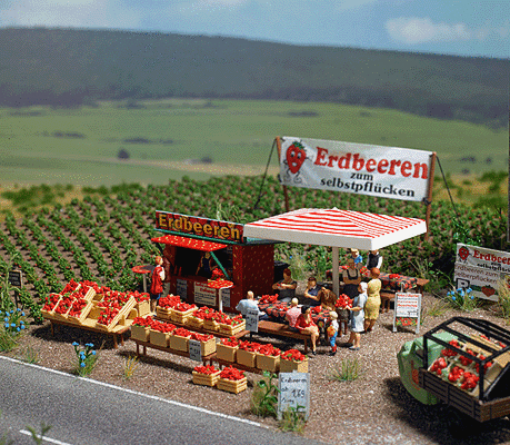Busch - Strawberry Stand - Kit - 189-1073