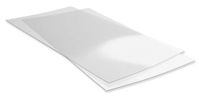 Evergreen - Styrene Sheet Clear - 6 x 12" 15.2 x 30.5cm - .015" .04cm ...