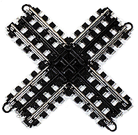 K-Line - SuperSnap Track w/Shadow Rail - 90 Degree Crossover - 401-760