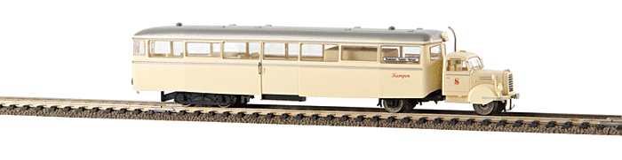 Brekina - Sylter Inselbahn LT4 Railcar - Standard DC - Tan, Silver ...