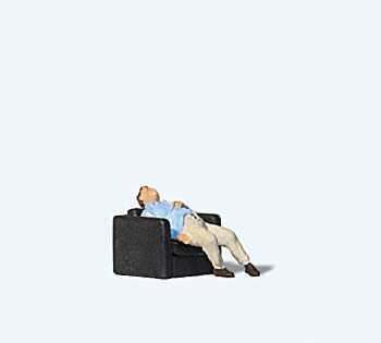 Preiser - Taking a Nap - Individual Figure - Figure on Chair - 590-28260