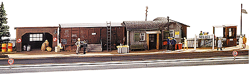 Piko - Temporary Railroad Station - 15-5/8 x 40" 39 x 100cm - 568-61112